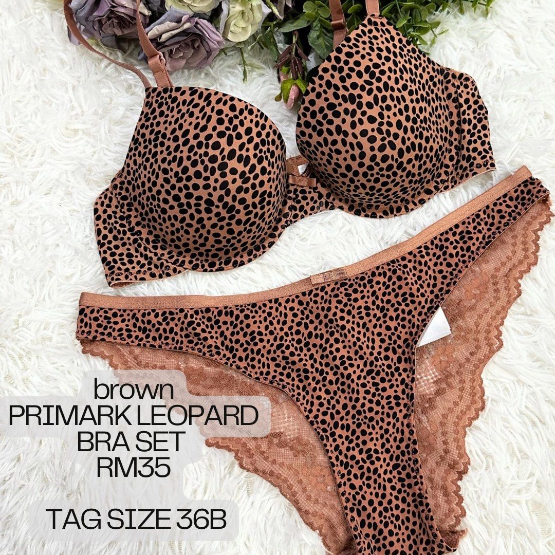 Leopard Bra Set, Women's Fashion, New Undergarments & Loungewear on ...