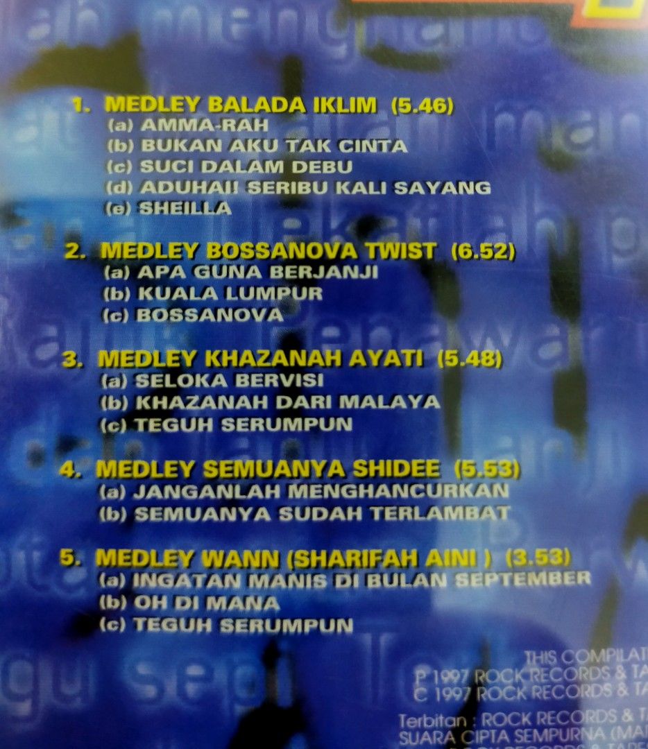CD Mega Medley Mix: Ayati, Shidee, Wann & lain2, Hobbies & Toys, Music & Media, CDs & DVDs on ...