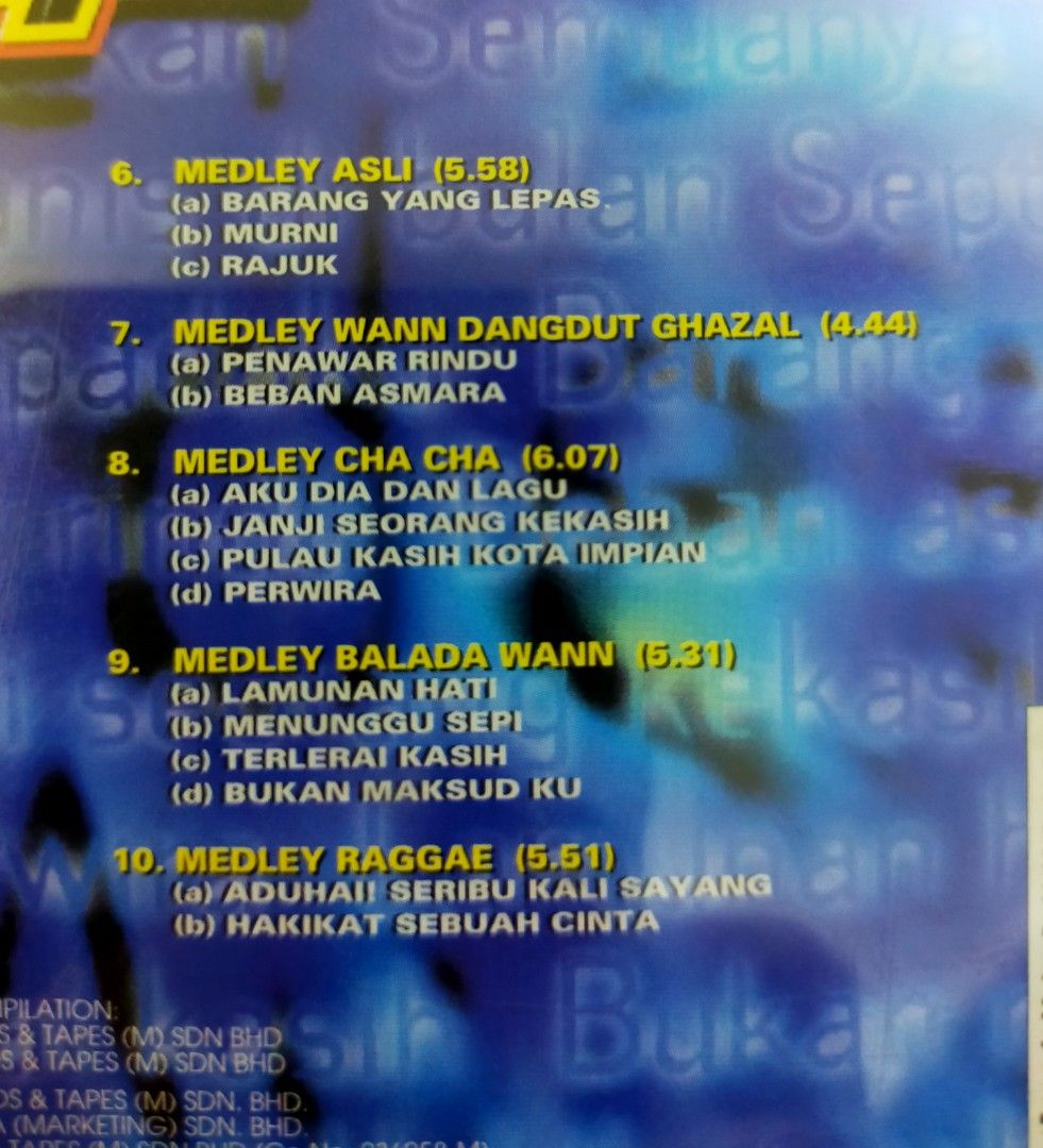 CD Mega Medley Mix: Ayati, Shidee, Wann & lain2, Hobbies & Toys, Music & Media, CDs & DVDs on ...