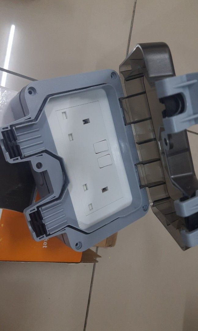 Mika IP66 Weatherproof Socket Enclosure Double 2G Box C/W 13A Switch ...