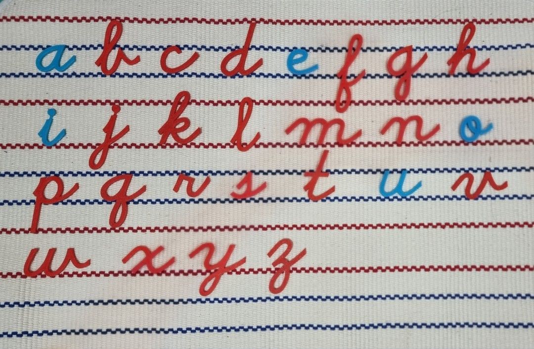 Movable Alphabet - Cursive, Hobbies & Toys, Toys & Games on Carousell