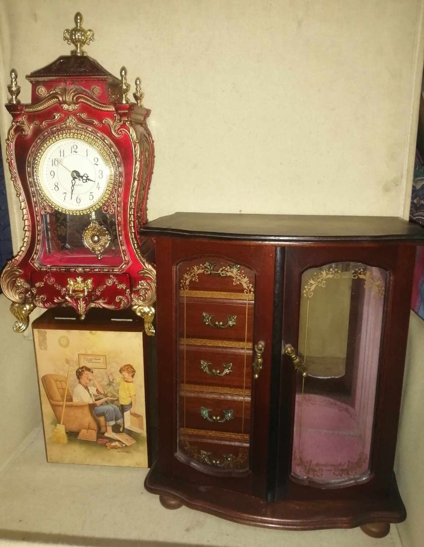 Musical Jewelry Clock, Box and Cabinet, Furniture & Home Living, Home ...