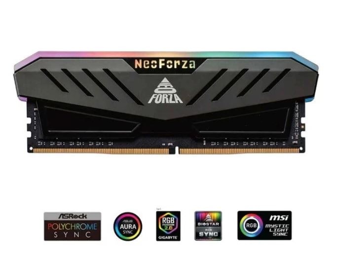 Neo Forza DDR4 8gb 3200 UDIMM RGB w/ Heatsink Plug n Play RAM Memory ...
