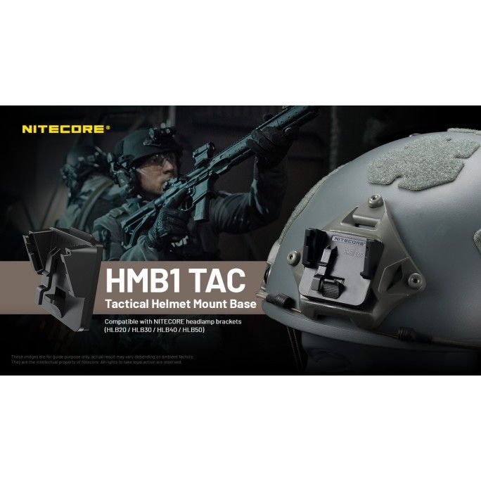 Nitecore HMB1 TAC Tactical Helmet NVG Shroud Mount Base for HLB20 ...