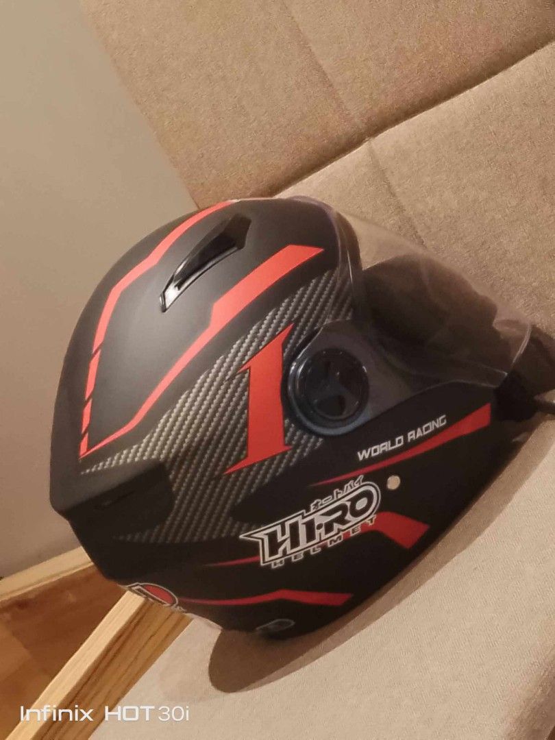 Origibal HIRO helmet fullface and half face, Motorbikes, Motorbike ...