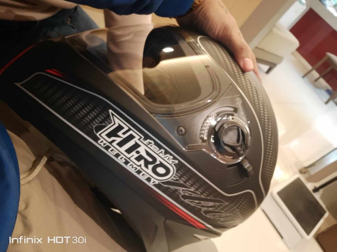 Origibal HIRO helmet fullface and half face, Motorbikes, Motorbike ...