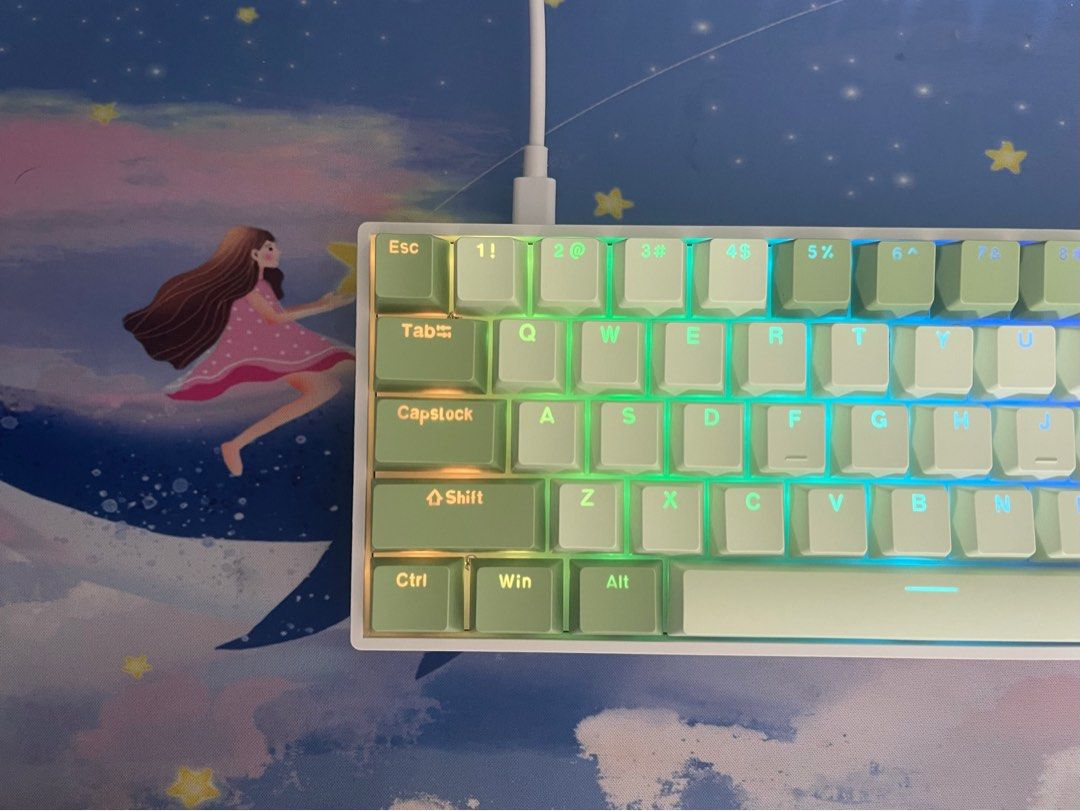 Paddy Green RGB Custom Gaming Mechanical Keyboard | 68 keys | Blue ...