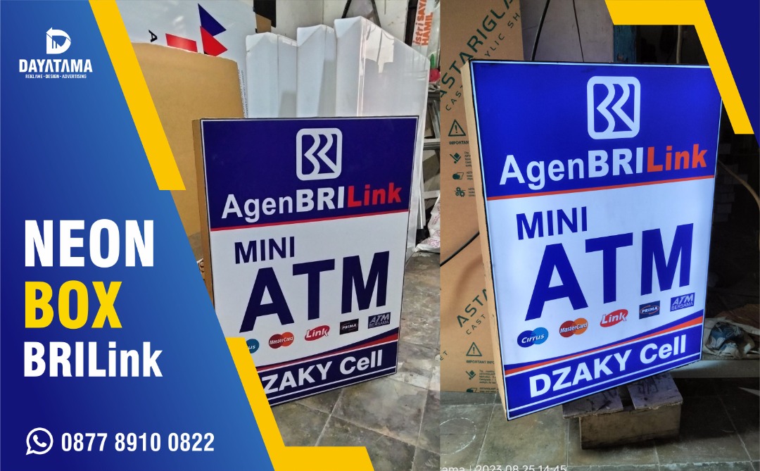Papan Nama Neon Box Agen BRILink CILEUNYI, Desain & Kerajinan Tangan ...