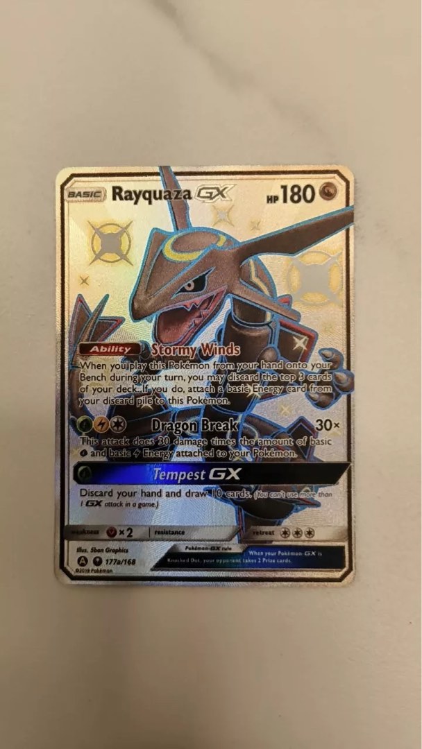 Pokemon Rayquaza Gx Hidden Fates Ultra Premium Promos, Hobbies & Toys ...