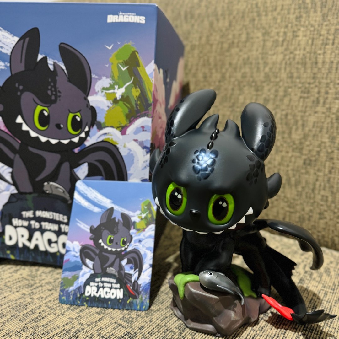 Popmart The Monsters How To Train Your Dragon Toothless Labubu Original ...