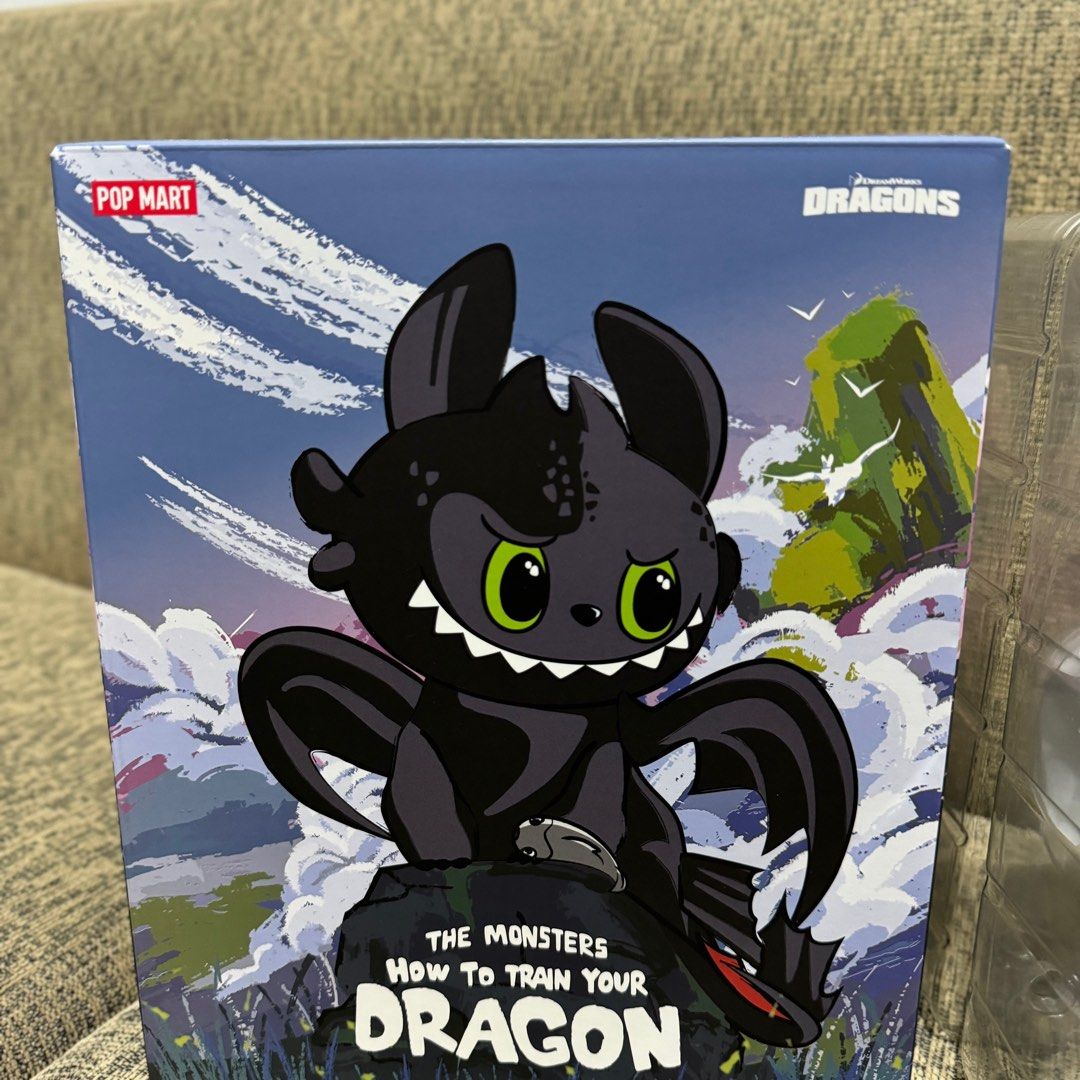 Popmart The Monsters How To Train Your Dragon Toothless Labubu Original ...