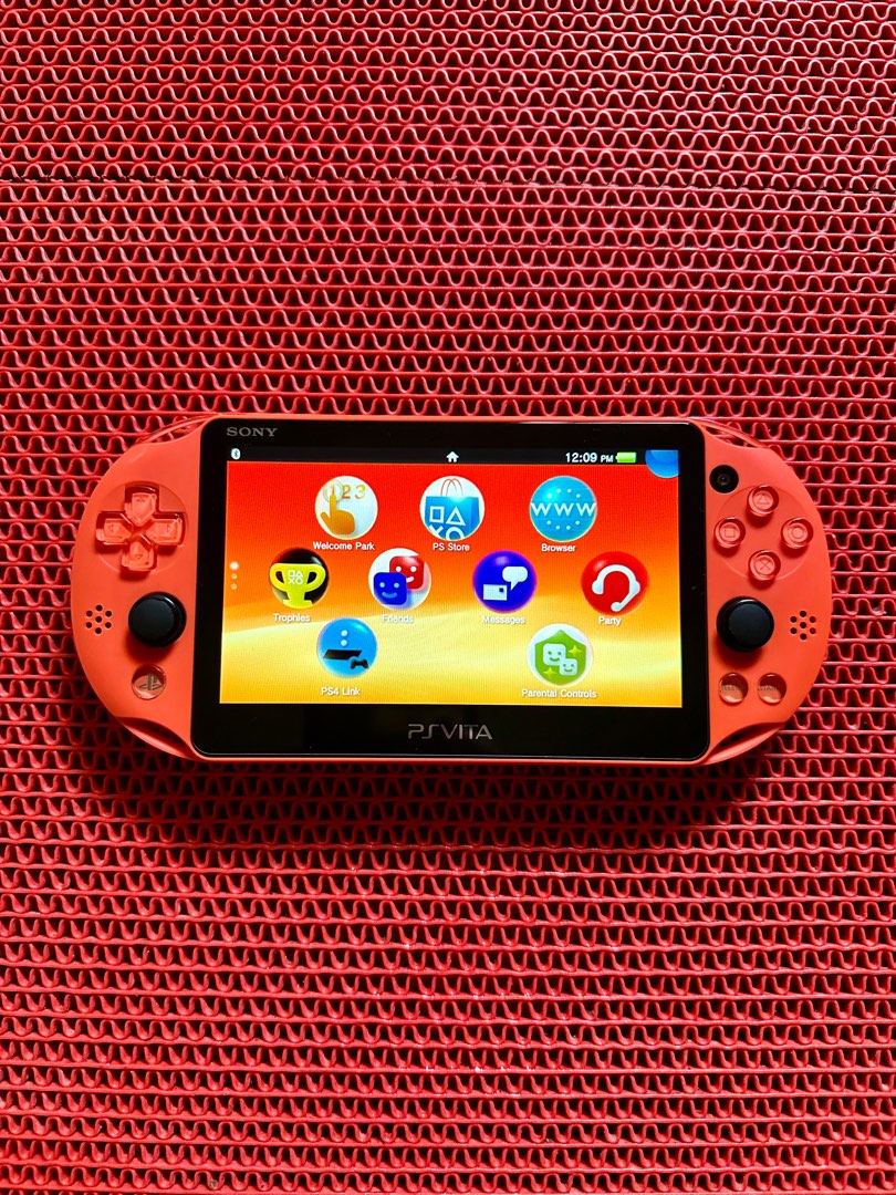 PsVita Slim Orange, Video Gaming, Video Game Consoles, PlayStation on Carousell