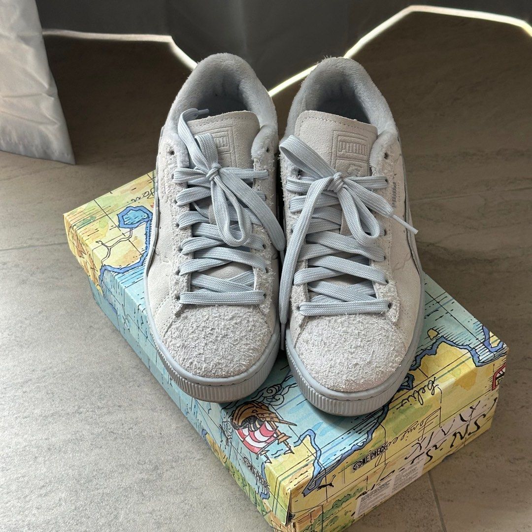 Puma x One Piece Suede Luffy gear 5 edition, Fesyen Pria, Sepatu ...