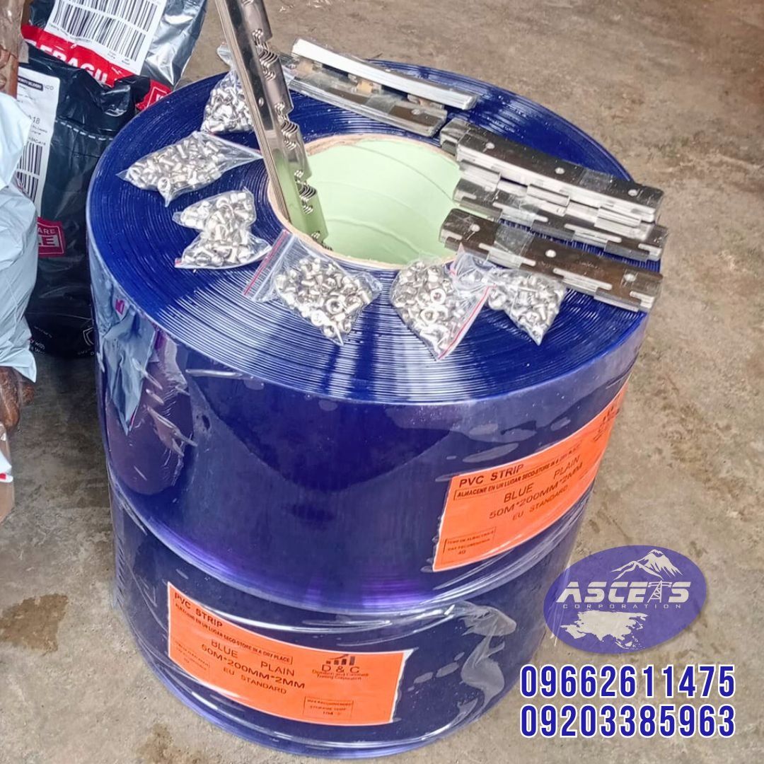 PVC CURTAIN CLEAR OR YELLOW AND STAINLESS STEEL HANGER FOR COLD STORAGE ...