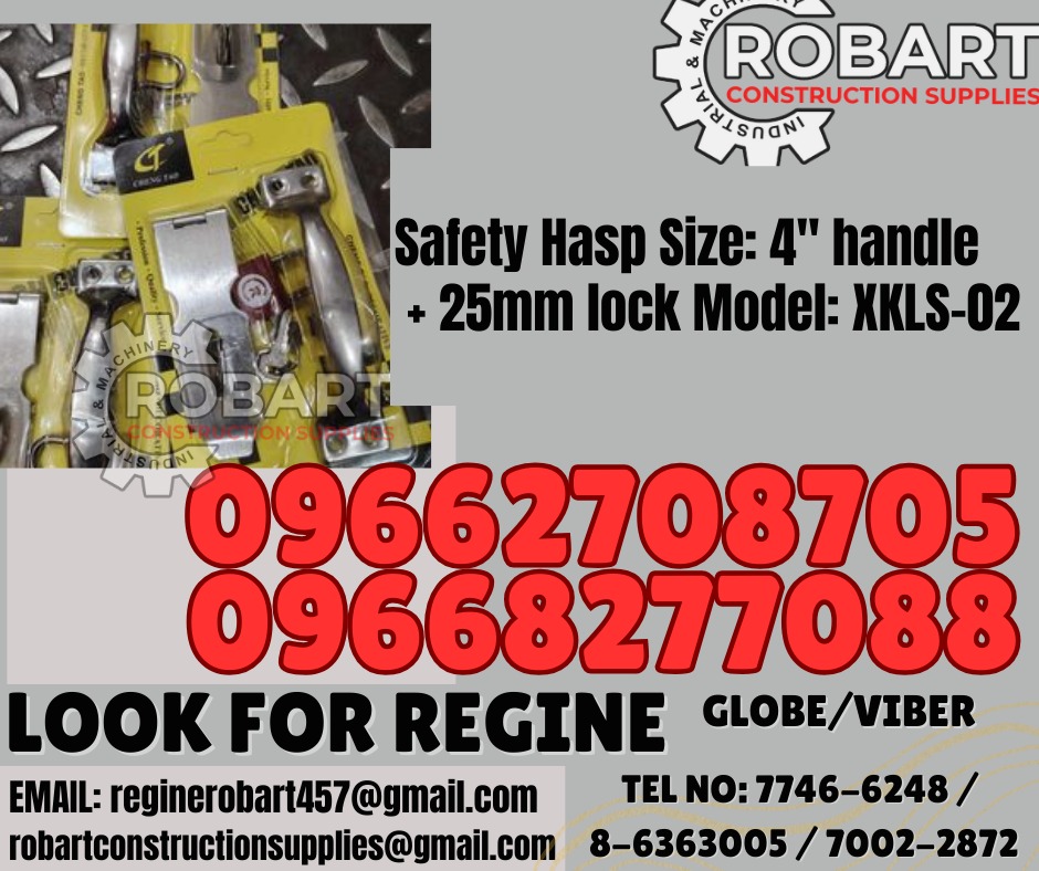 Safety Hasp Size: 4" handle + 25mm lock Model: XKLS-02, Commercial ...