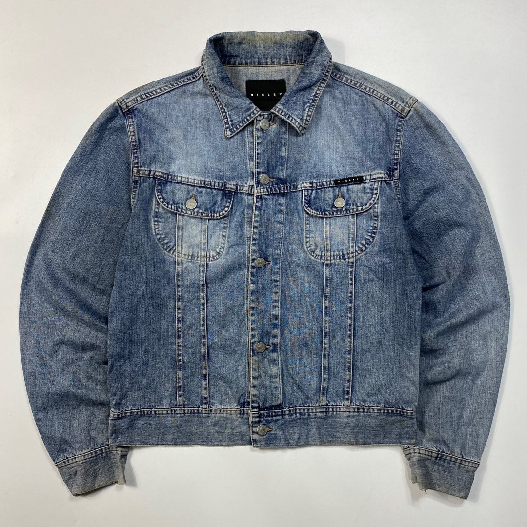 Sisley 70’s Style Western Trucker Denim Jacket, Men's Fashion, Coats, Jackets and Outerwear on ...