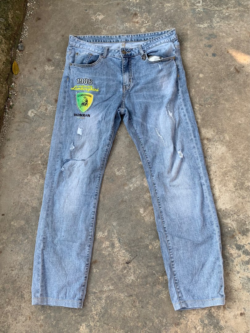 Size 35 waist Automobili Lamborghini jeans, Men's Fashion, Bottoms ...