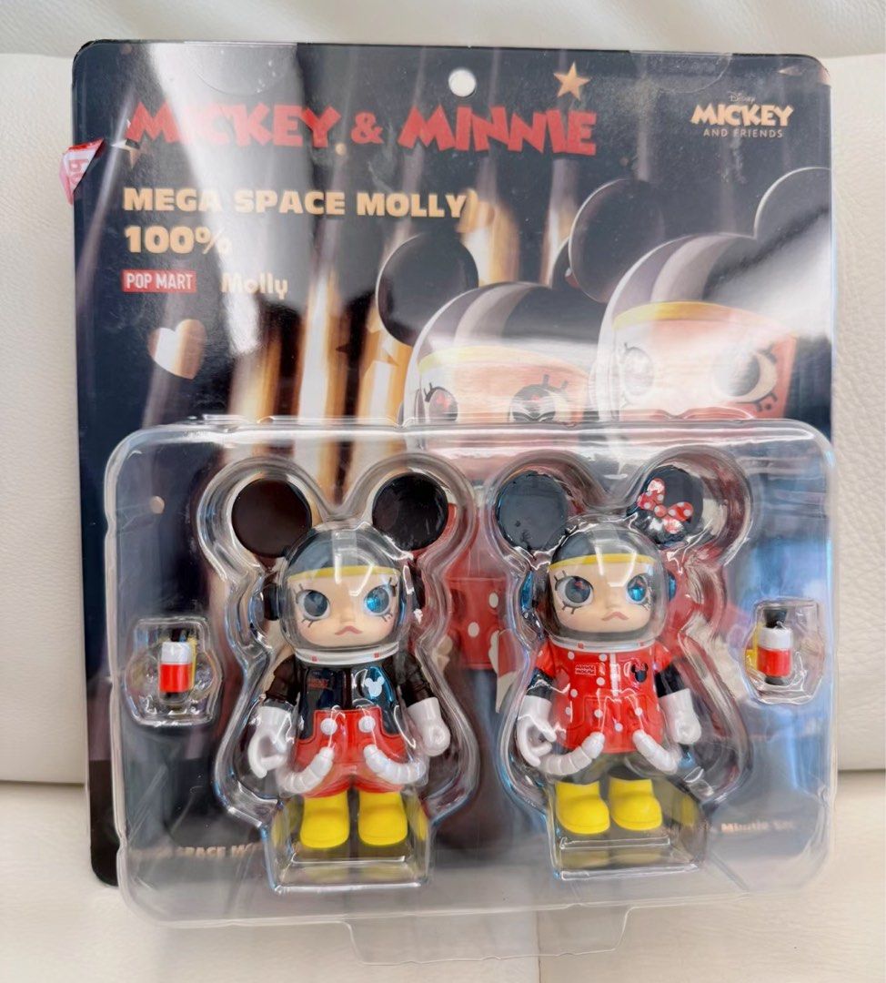 Space Molly Mickey & Minnie 100% / Donald & Daisy 100% set 泡泡玛特 ...