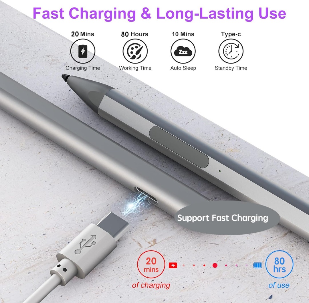 Surface Pro Stylus Pen for Surface Pro/Book/Laptop/Studio - Surface Pro 10/9/8/7/6/5/X Pen ...