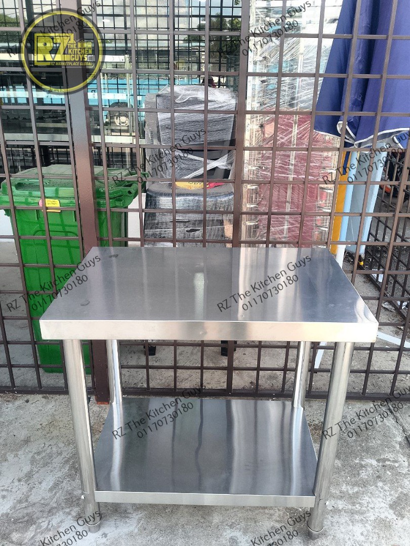 TABLE HEAVY DUTY WORKING TABLE MEJA 2 TIER, Furniture & Home Living ...