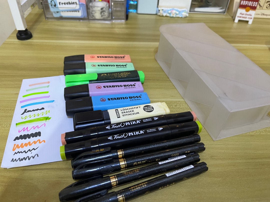 Take Pens And highlighter with pen case, Hobbies & Toys, Stationary ...