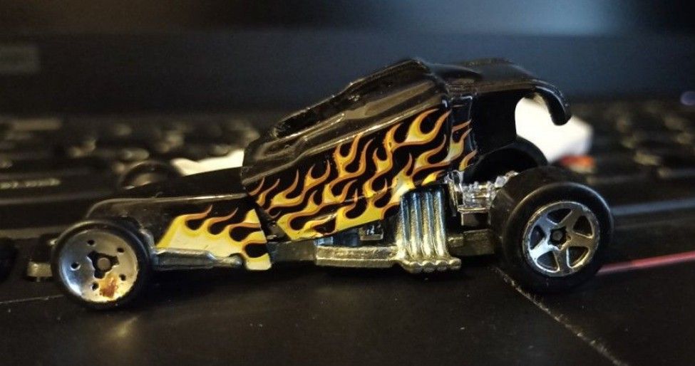 Tire Fryer Flames Metal Movable Open Hood Hot Rod Hot Wheels HotWheels Car, Hobbies & Toys, Toys ...