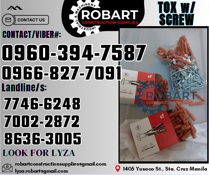 Tox with Screw #8, Commercial & Industrial, Construction Tools ...