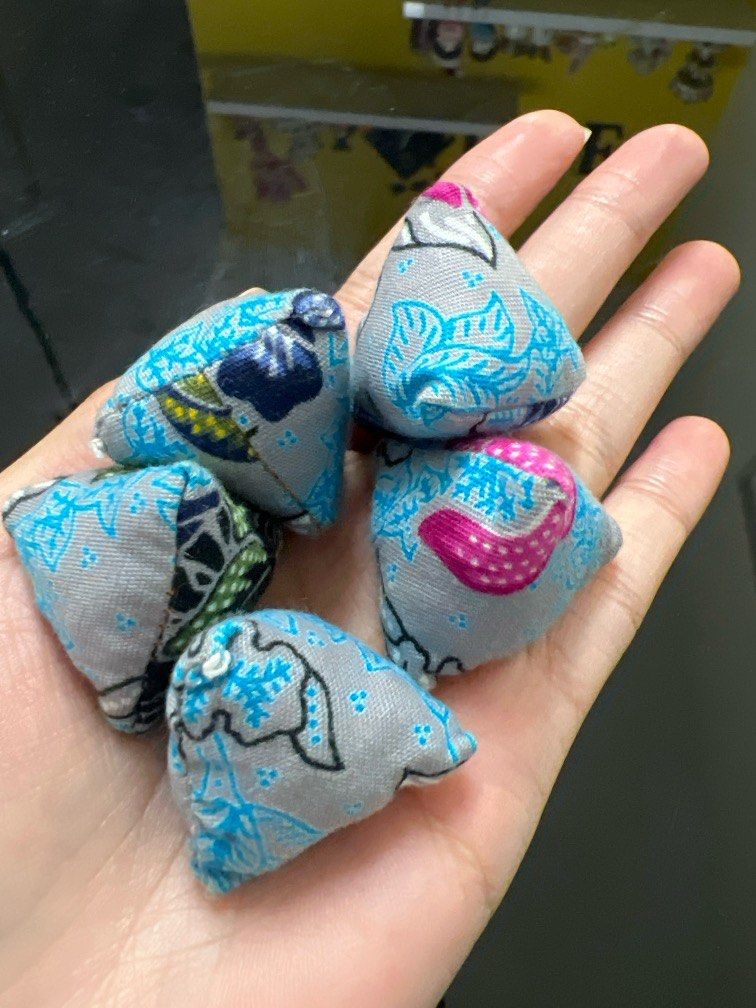 Traditional Batek Batik Handstitched Batu Seremban Five Stones Otedama ...