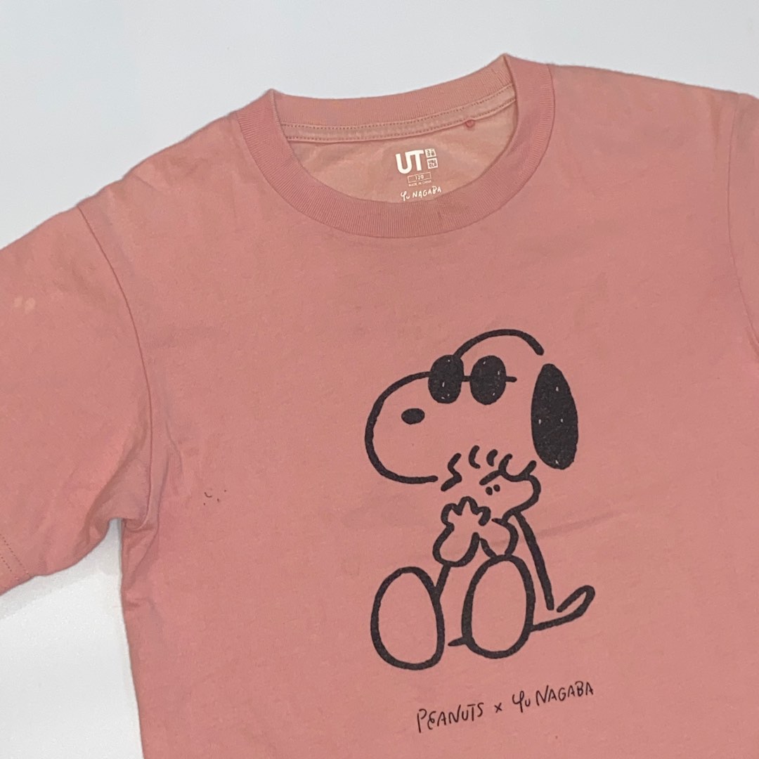 uniqlo x peanuts snoopy x yu nagaba baby tee, Women's Fashion, Tops ...