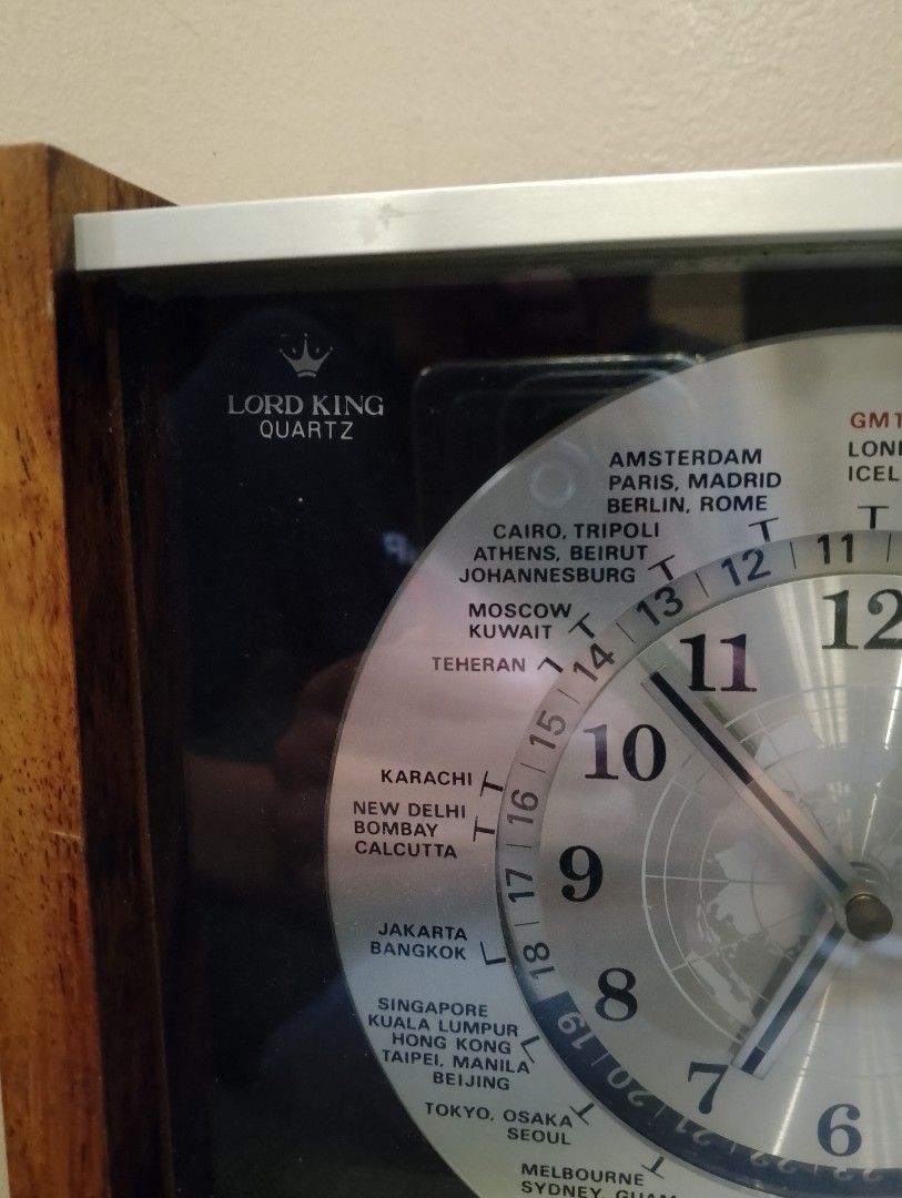 Vintage Lord King Quartz World Time, Furniture & Home Living, Home ...