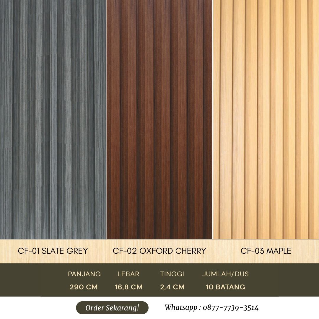 WPC WALLPANEL DINDING / WALL PANEL WPC CHIARA PANJANG 2,9M, Properti ...