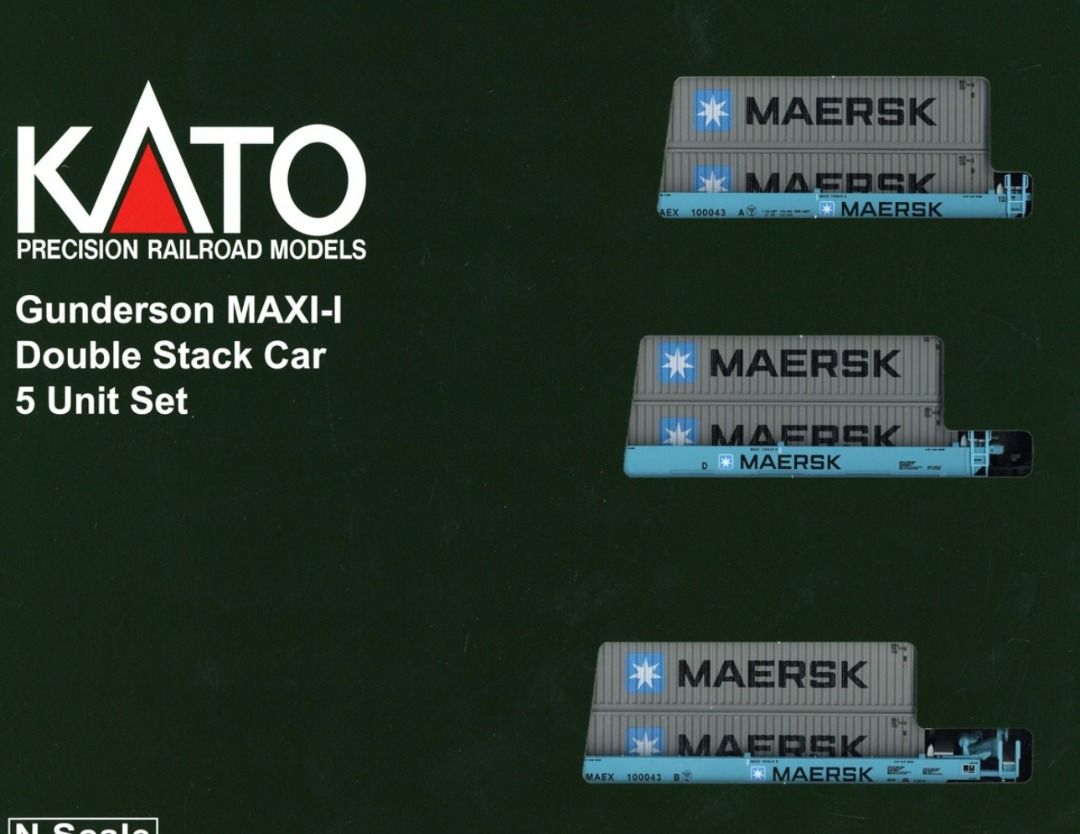 全新馬士基機頭10両貨物 Kato Emd Sd40 2 Masesk 10 Gunderson Maxi I 貨物列車 鐵道模型 火車 新幹線 國鐵 近鐵 私鐵 名鐵 貨物 N比例 1
