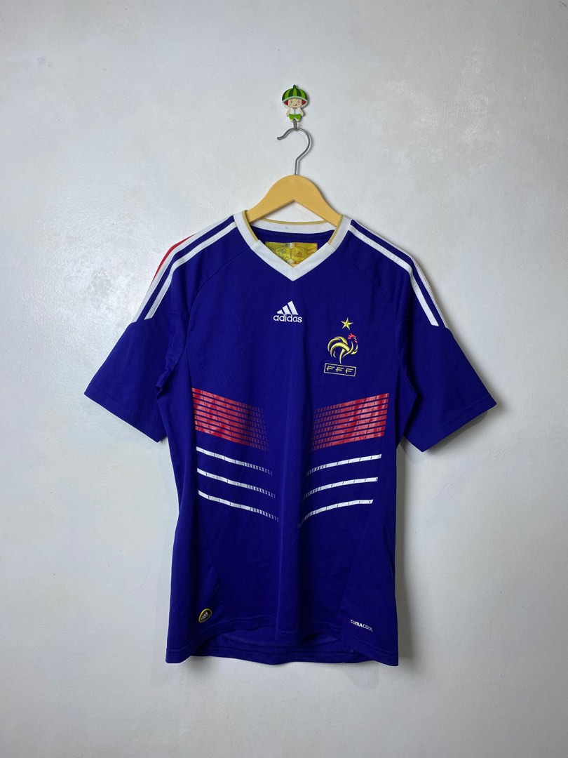 Adidas France 2009-2010 home shirt jersey, Luxury, Apparel on Carousell