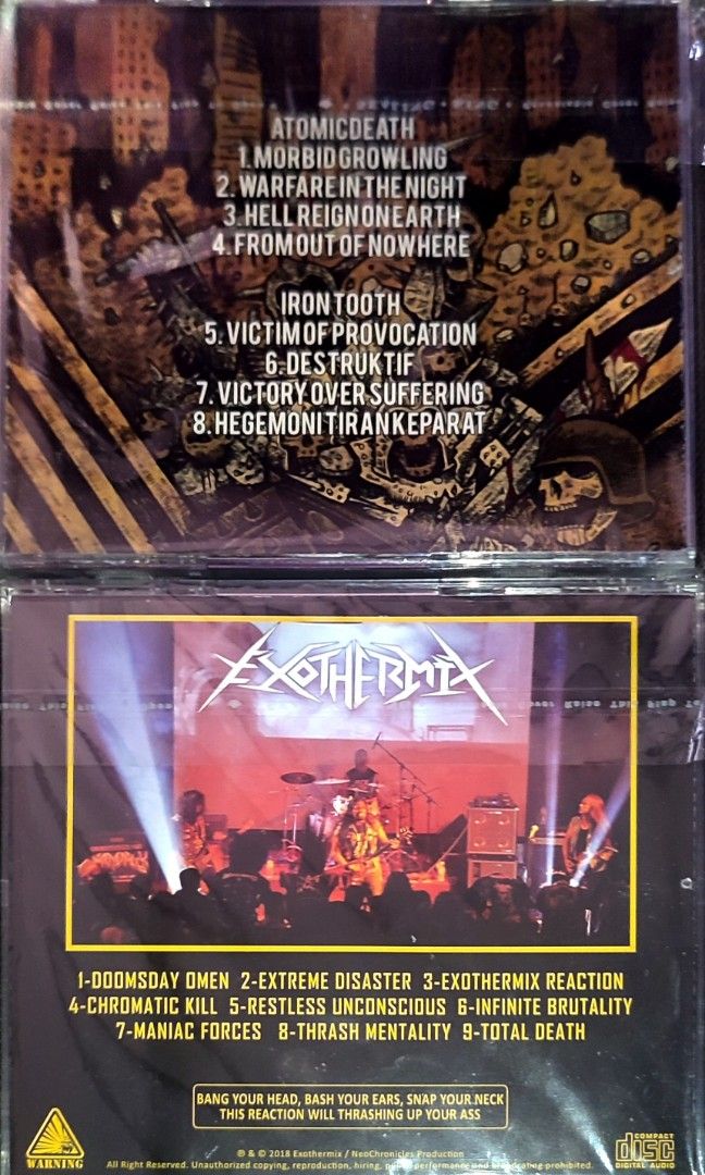 Atomicdeath / Irontooth + Exothermix Combo Sales, Hobbies & Toys, Music ...