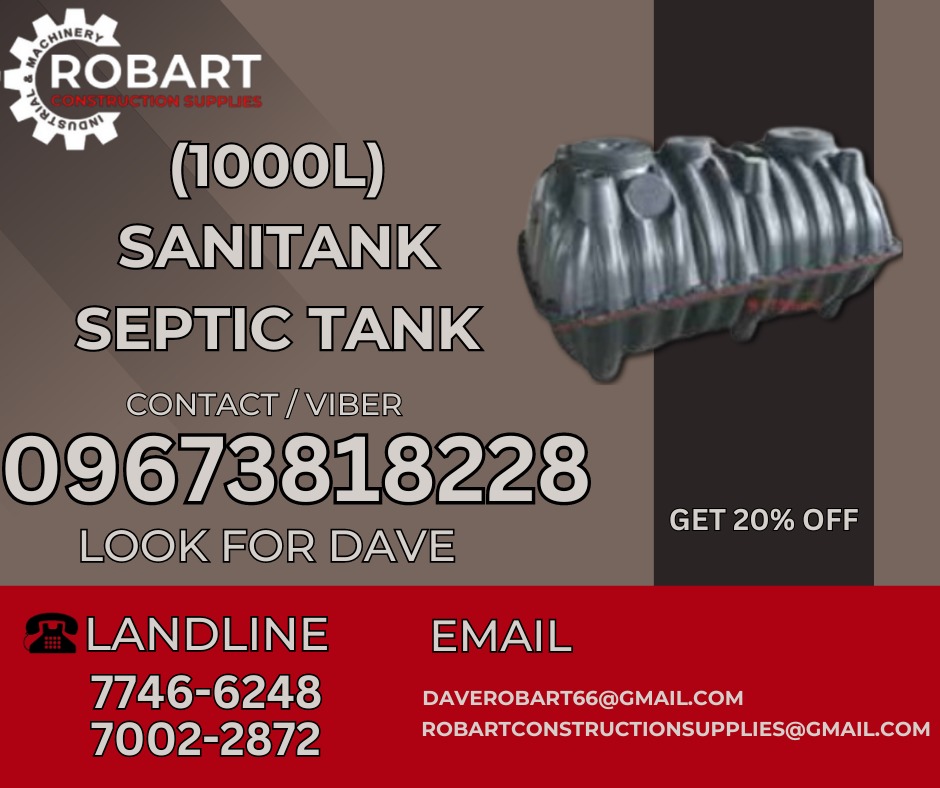 BESTANK SANITANK SEPTIC TANK 1000L, Commercial & Industrial, Industrial ...
