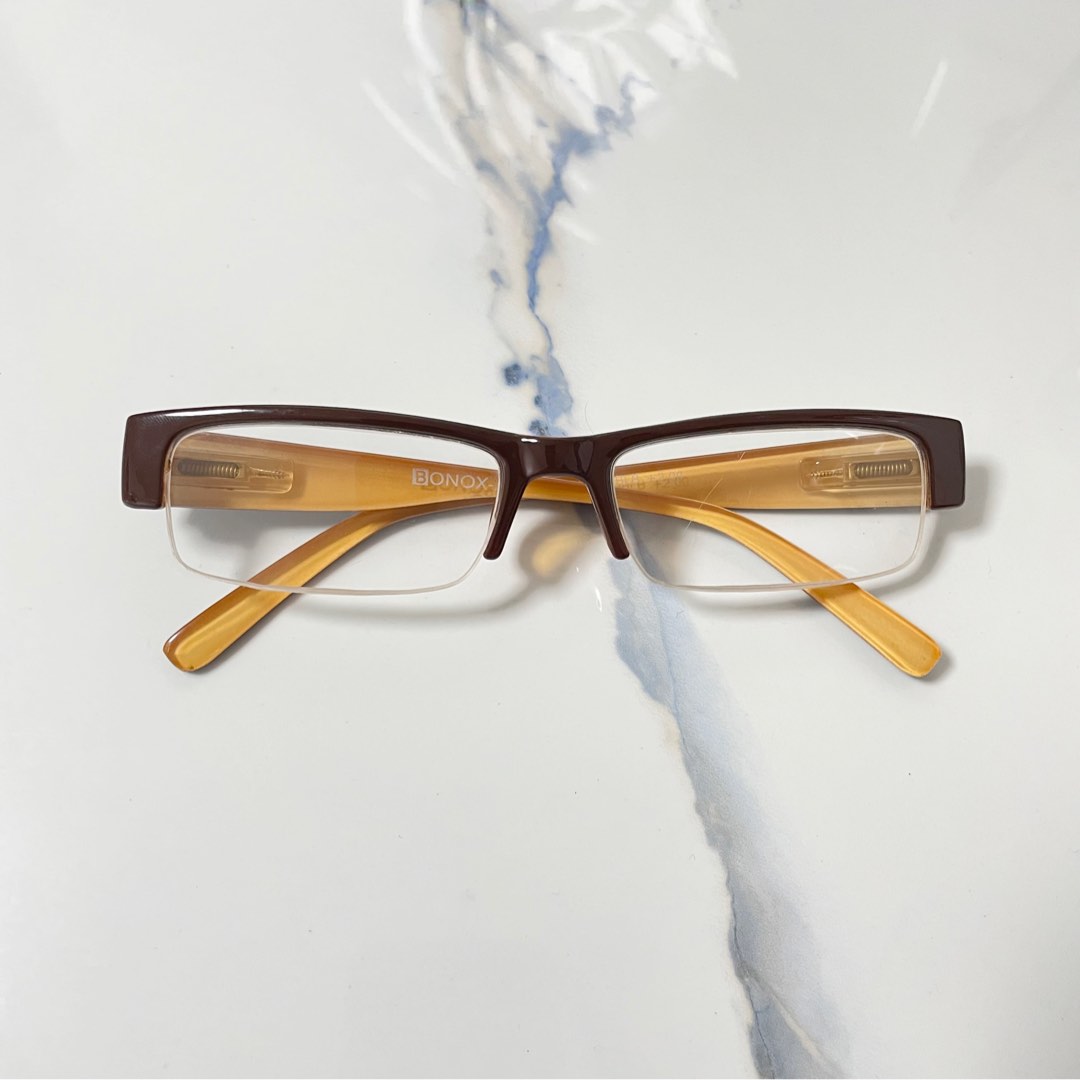 Bonox Two-Toned Half-Rim Reading Glasses, Women's Fashion, Watches ...