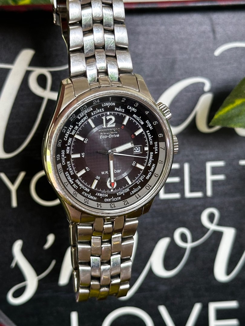 CITIZEN ECO DRIVE All Steel World atike Tough Solar Watch, Men's ...