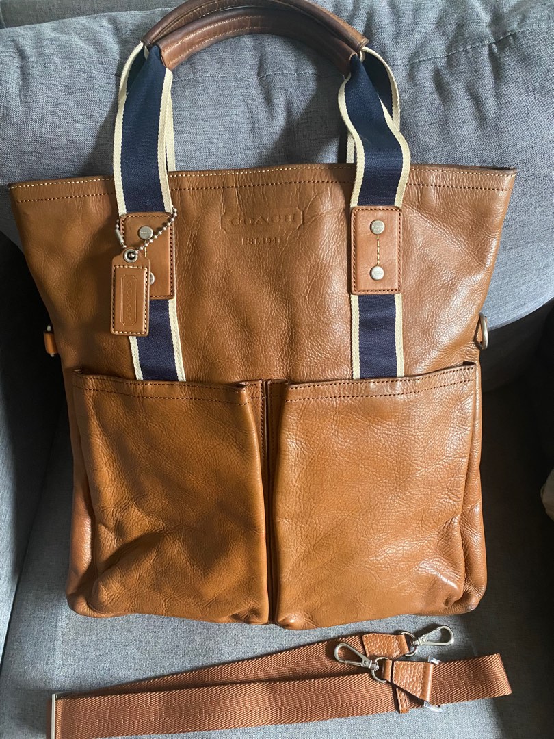 Coach Foldover Two-way Tote Bag, Luxury, Bags & Wallets on Carousell