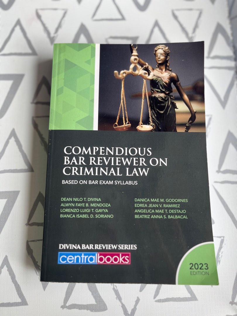 Criminal Law- 2023 Bar Reviewer, Hobbies & Toys, Books & Magazines ...