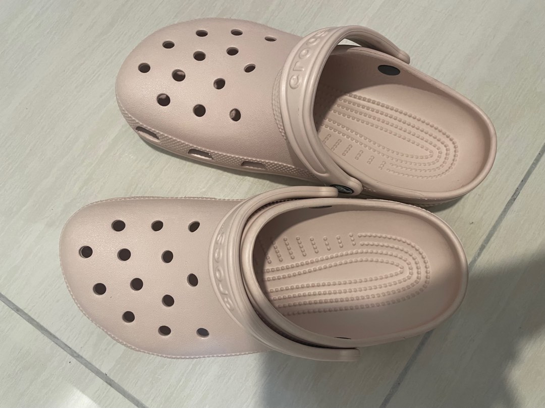 Crocs classic dusty pink, Women's Fashion, Footwear, Flipflops and ...