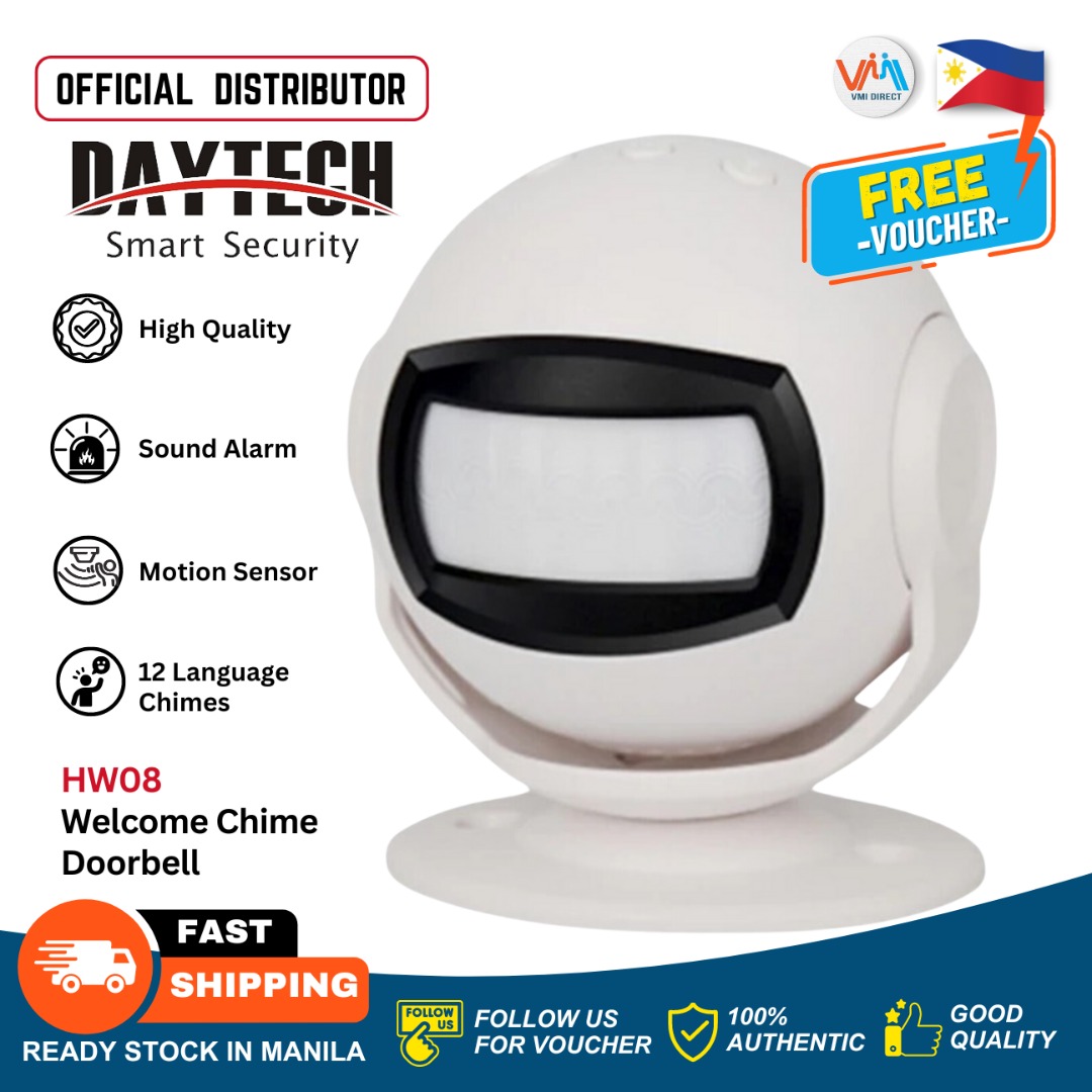 Daytech HW08 Welcome Chime Door Bell Doorbell Door Chime Shop Entry Chime Hello Welcome Goodbye ...