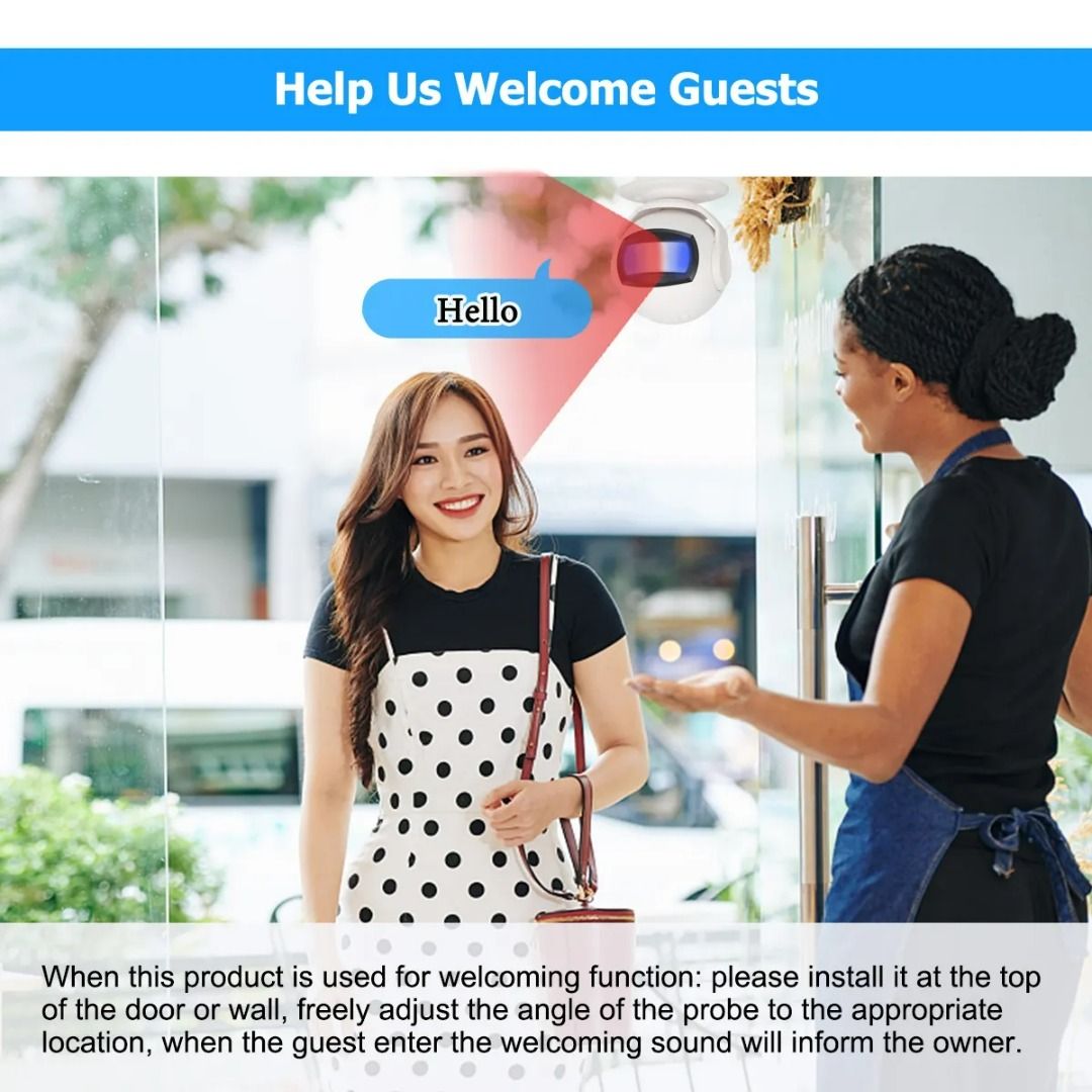 Daytech HW08 Welcome Chime Door Bell Doorbell Door Chime Shop Entry ...