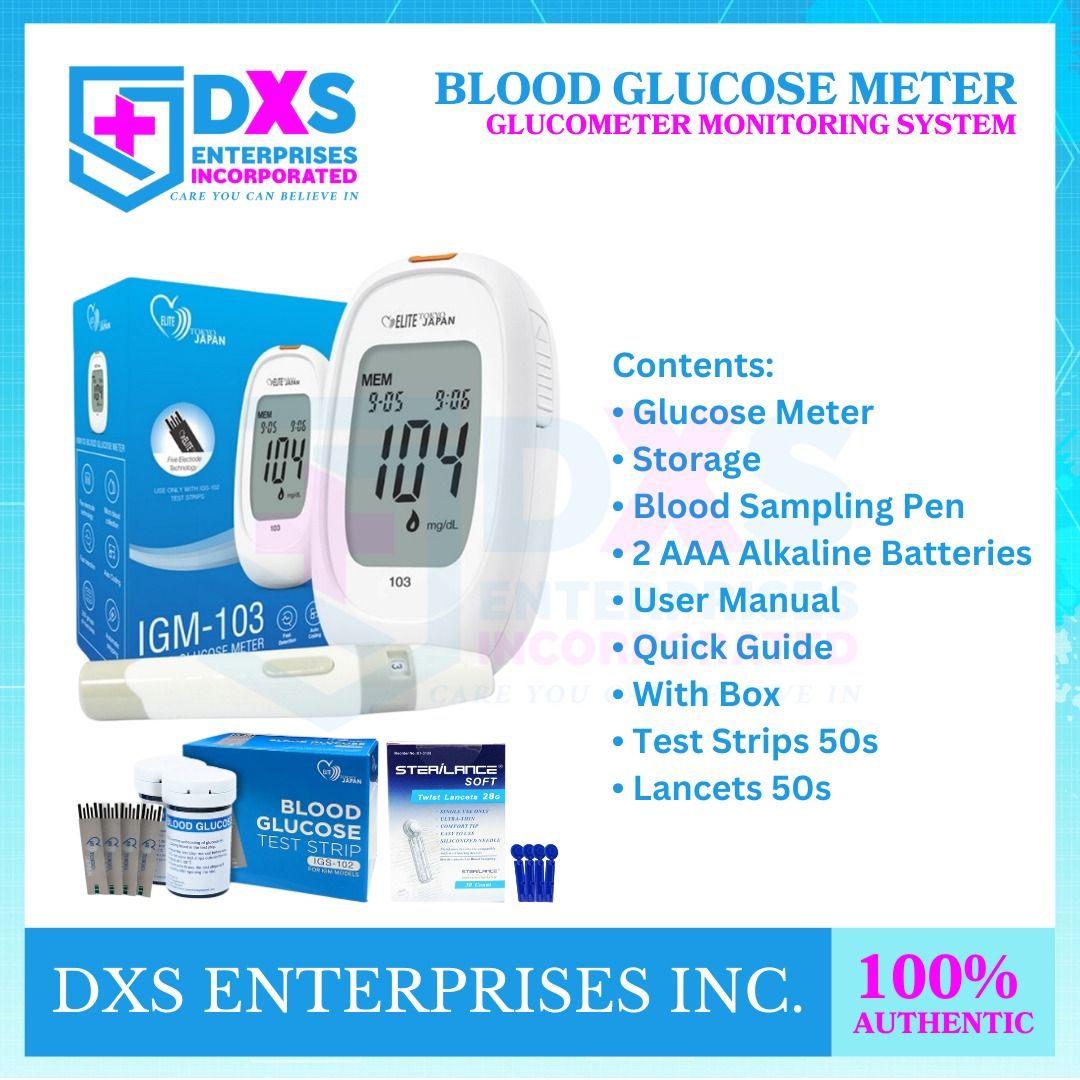 ELITE BLOOD GLUCOSE METER COMPLETE SET WITH LANCETS AND STRIPS, Health ...