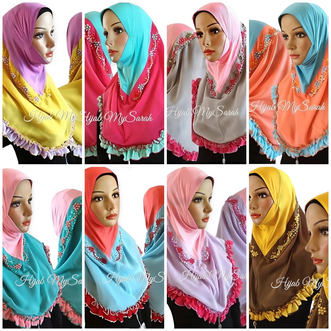 ERINA Instant Soft-Awning Hijab with Chin-Cover, Women's Fashion, Muslimah Fashion, Hijabs on ...
