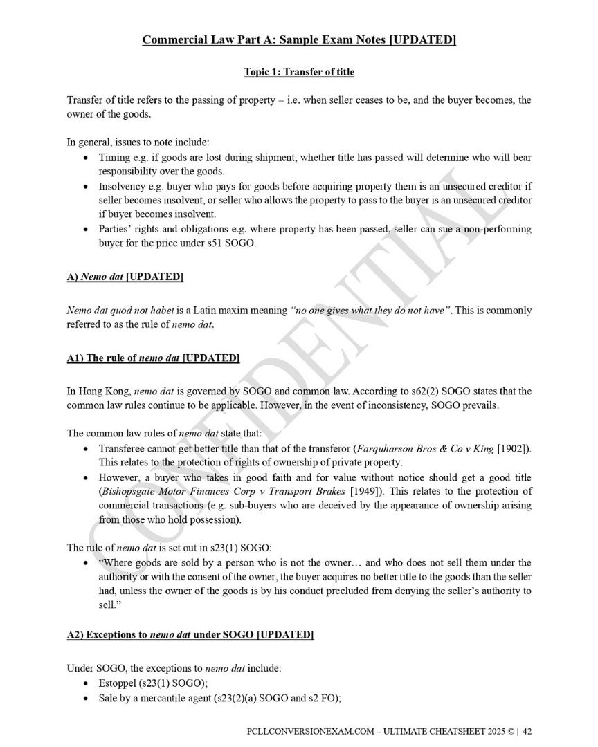 [FREE] PCLL Conversion Notes Cheatsheet 2025, 興趣及遊戲, 書本 & 文具, 書本及雜誌 ...