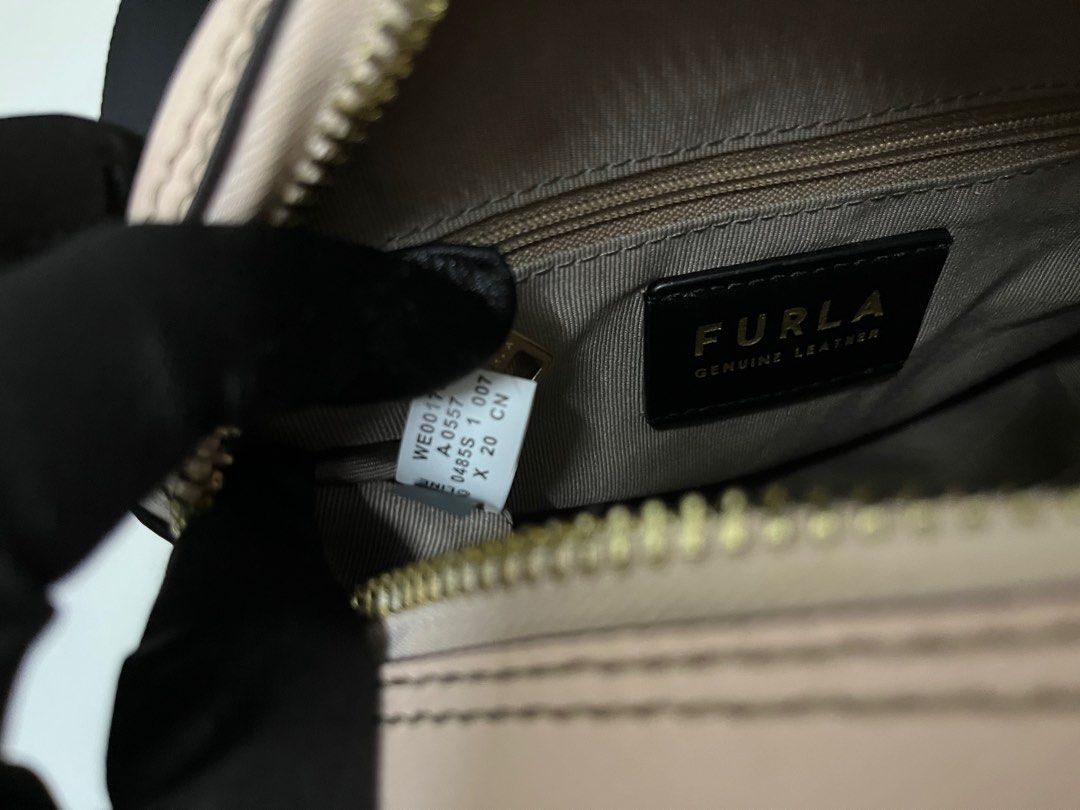 Furla x Line Friends Collection Leather Crossbody Round Bag Cute Bear ...