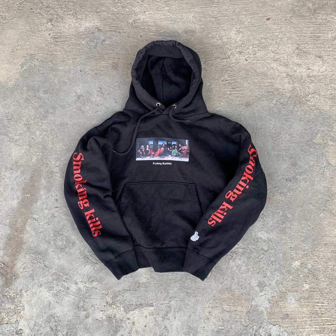 Fxxking Rabbit Last Supper Hoodie, Men's Fashion, Coats, Jackets and ...