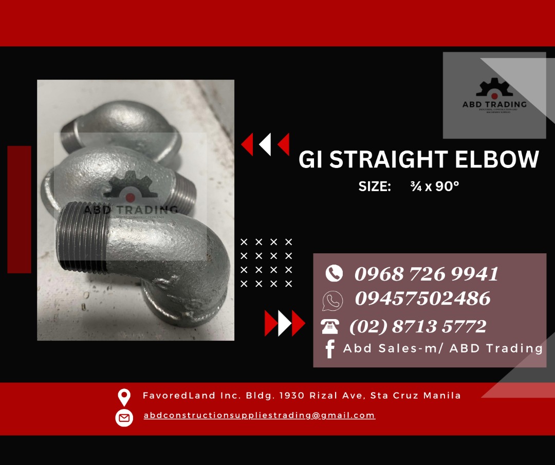 GI STRAIGHT ELBOW, Commercial & Industrial, Construction Tools ...