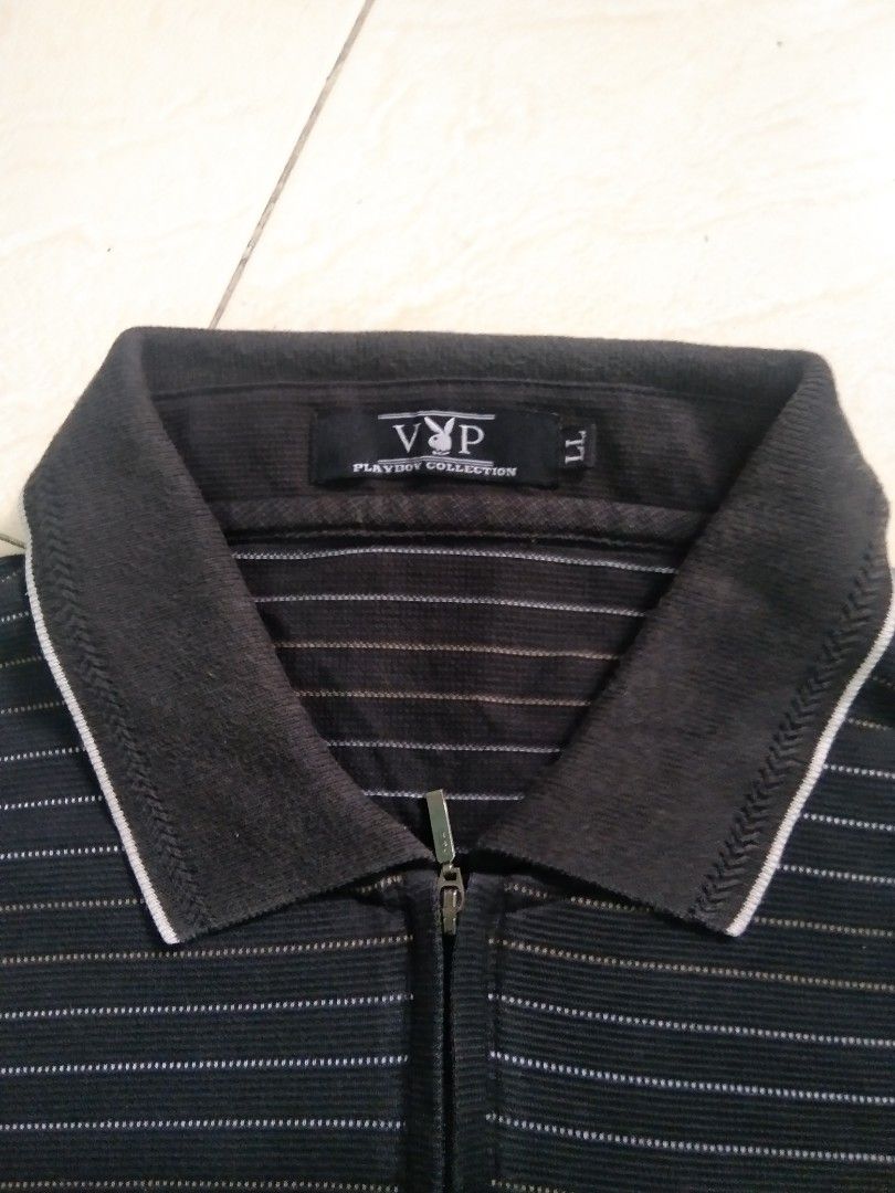 Halfzipper playboy, Men's Fashion, Tops & Sets, Tshirts & Polo Shirts on Carousell