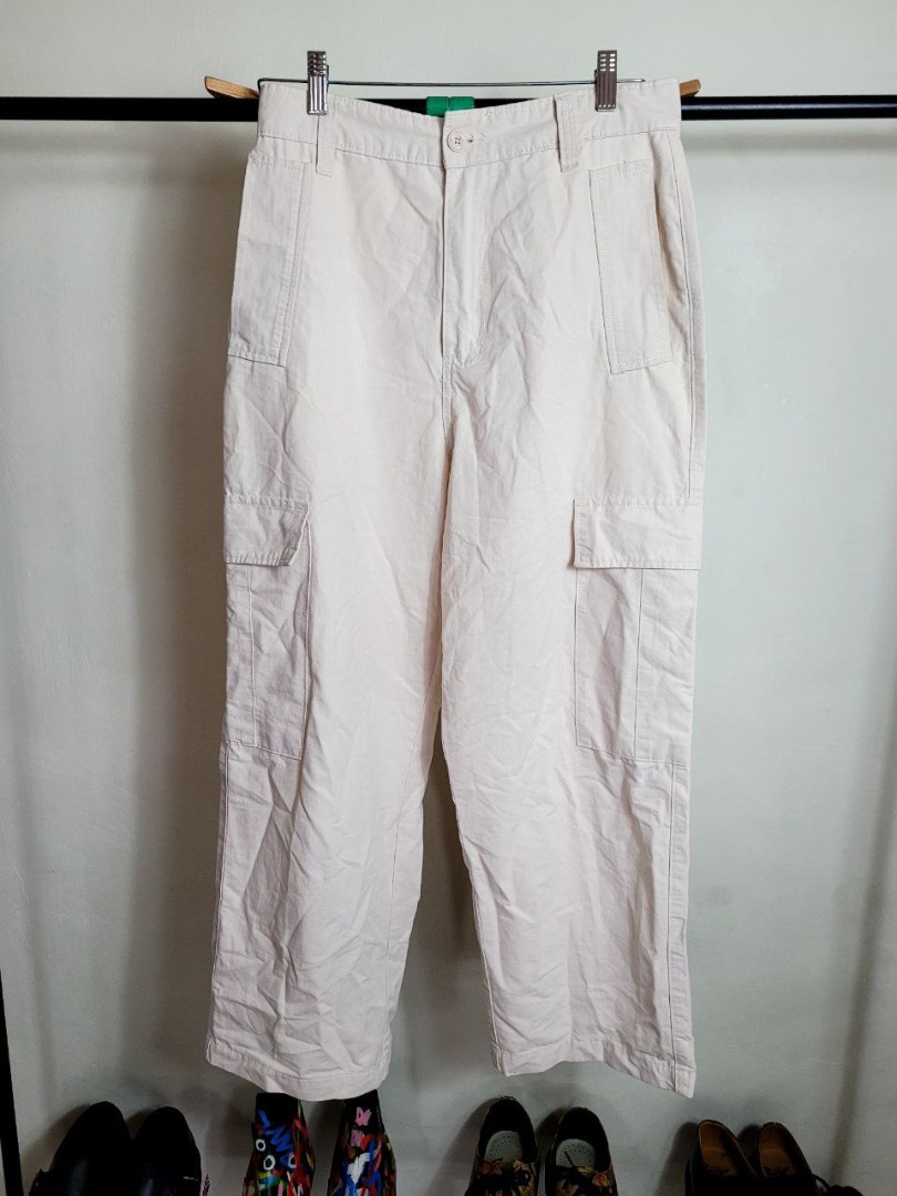 Hisso Cargo Wide Pants, Men's Fashion, Bottoms, Trousers on Carousell